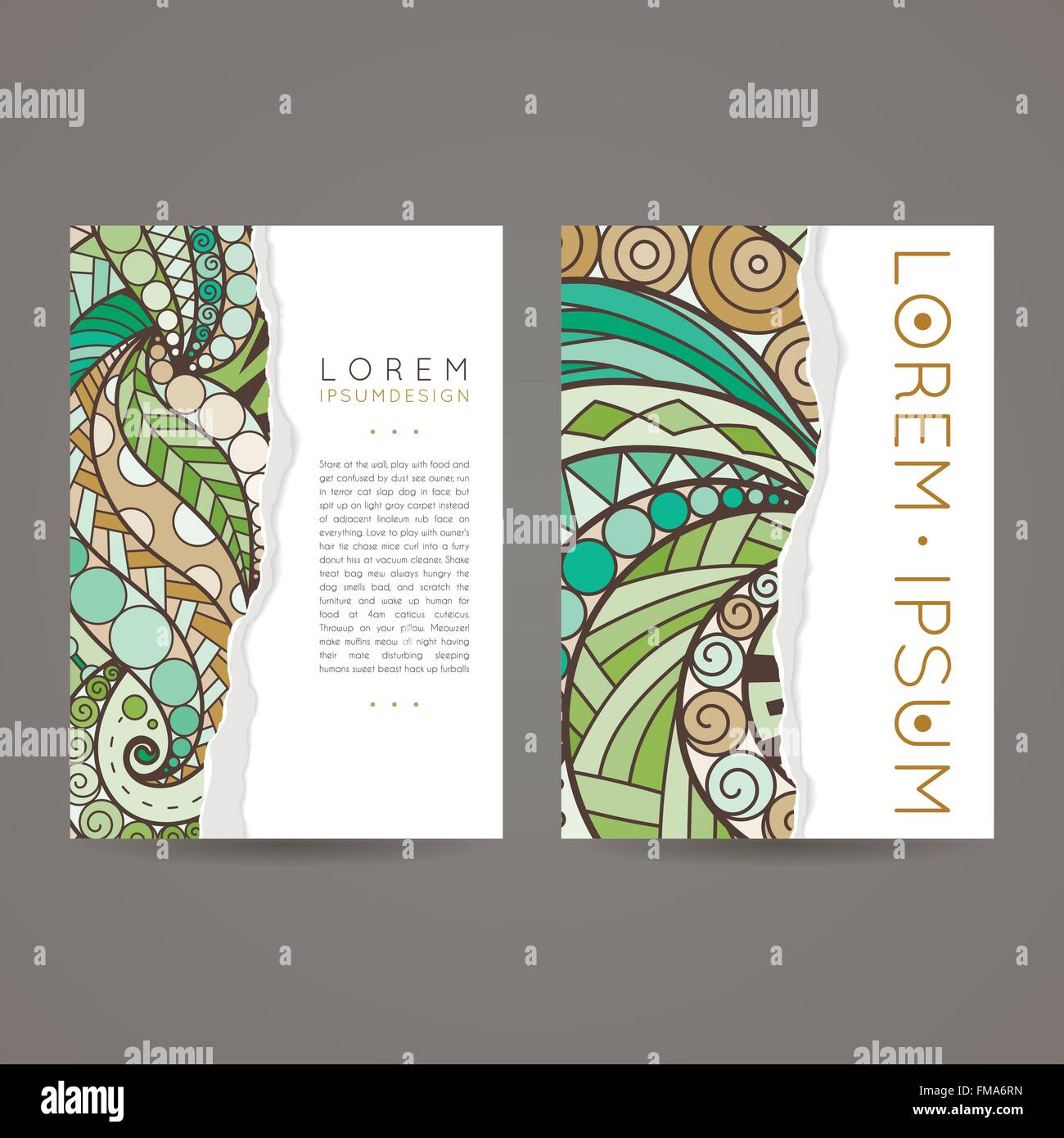 Set of vector design templates. Brochures in random colorful style ...