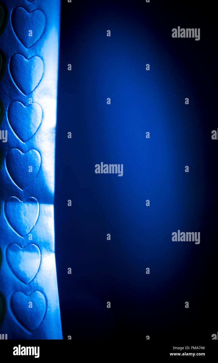 Love hearts blue romantic Saint Valentine's Day heart shapes photo ...