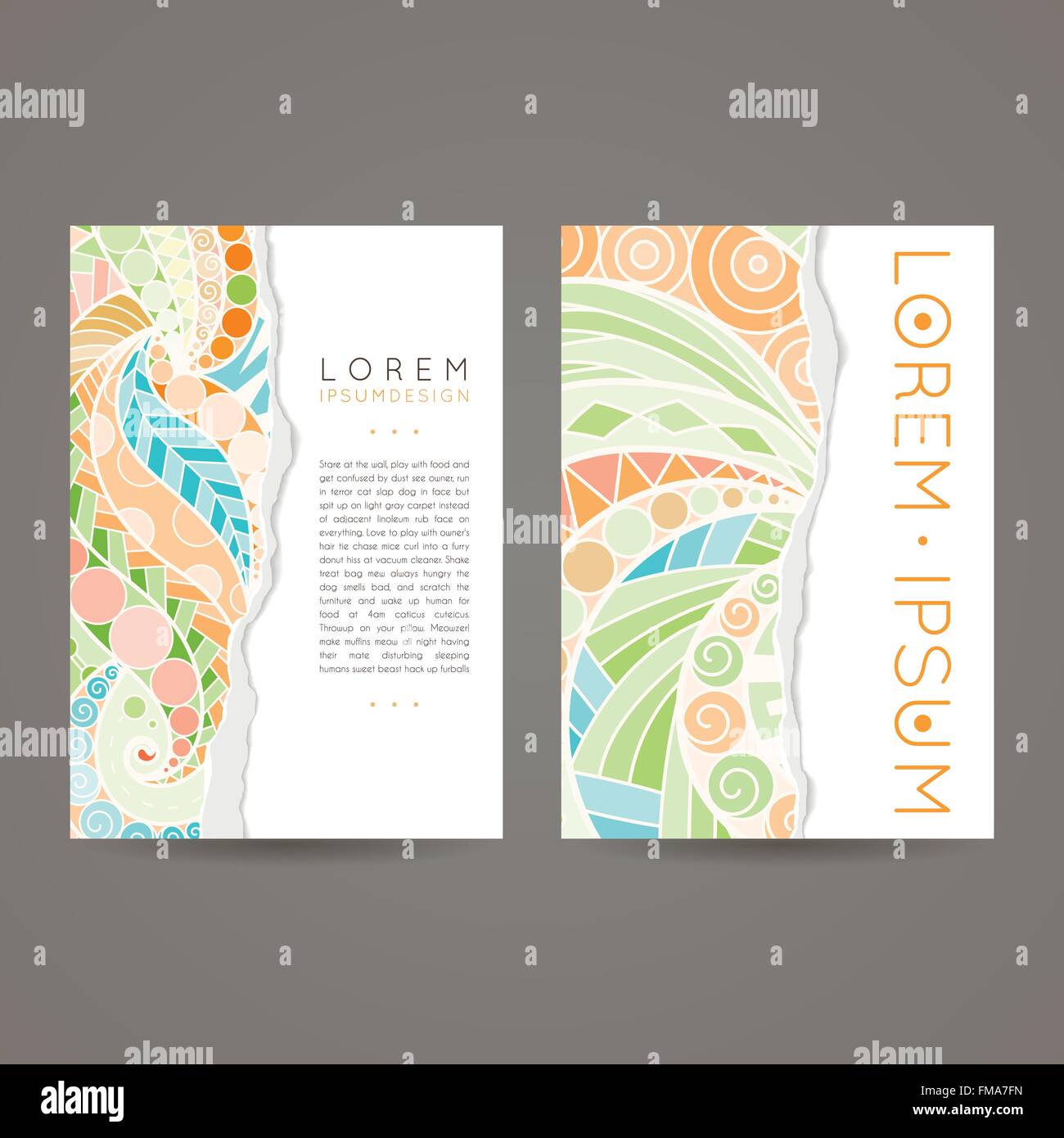 Set of vector design templates. Brochures in random colorful style ...