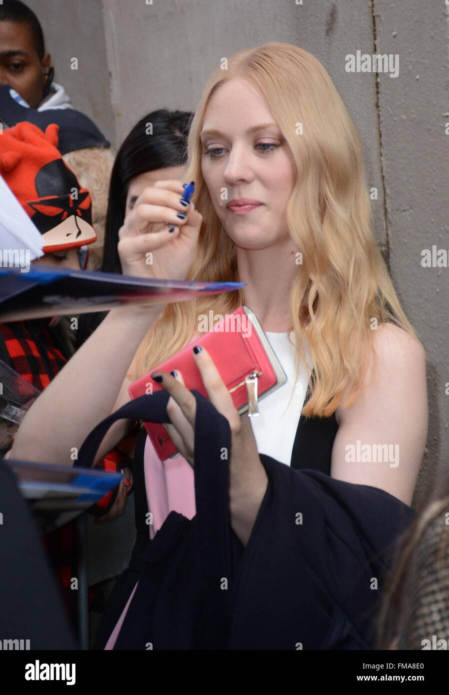 New York, NY, USA. 11th Mar, 2016. Deborah Ann Woll out and about for ...