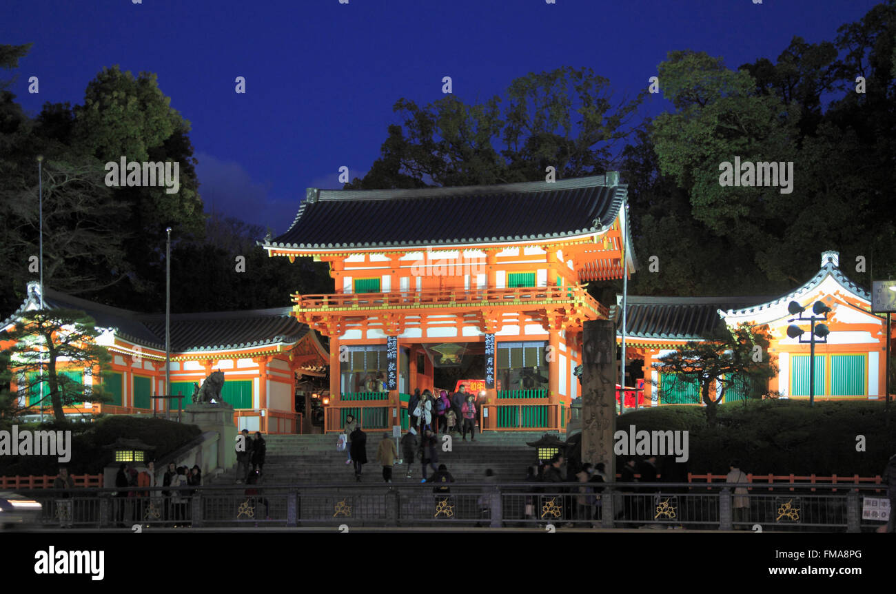 Japan; Kyoto, Yasaka Shrine, gate Stock Photo - Alamy