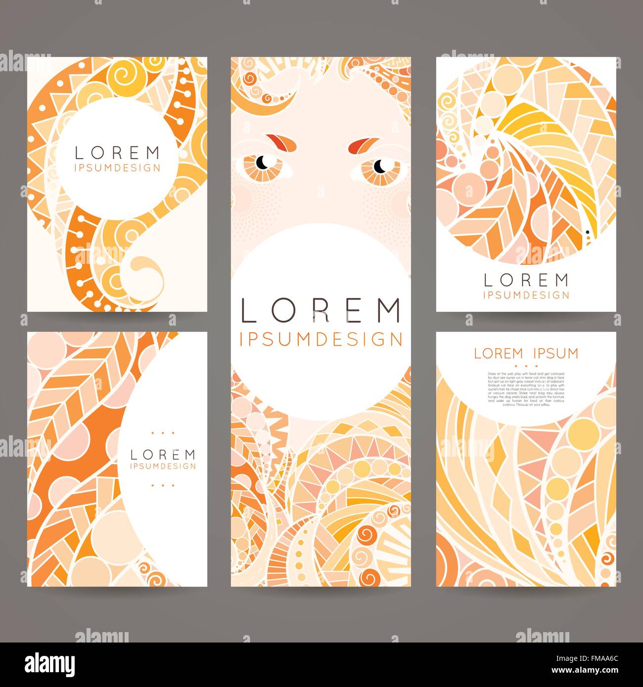 Set of vector design templates. Brochures in random colorful style ...