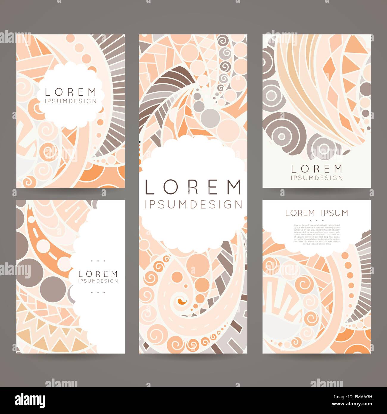 Set of vector design templates. Brochures in random colorful style ...
