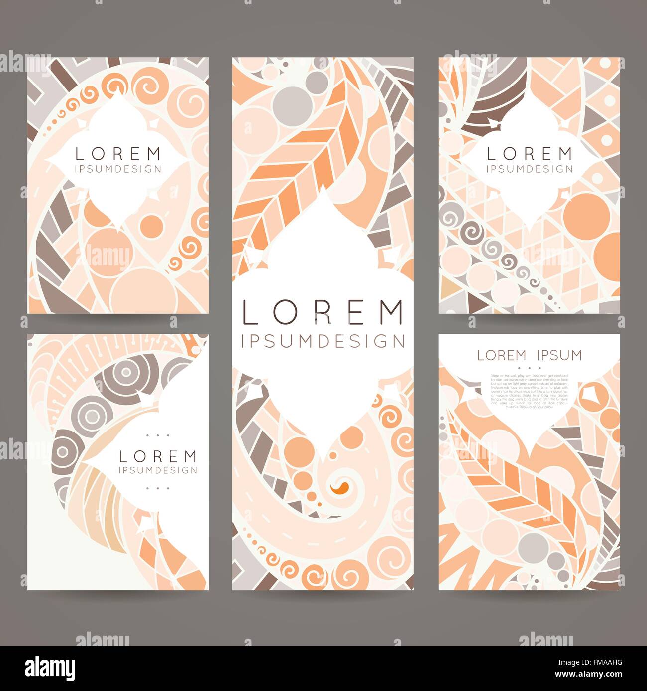 Set of vector design templates. Brochures in random colorful style ...