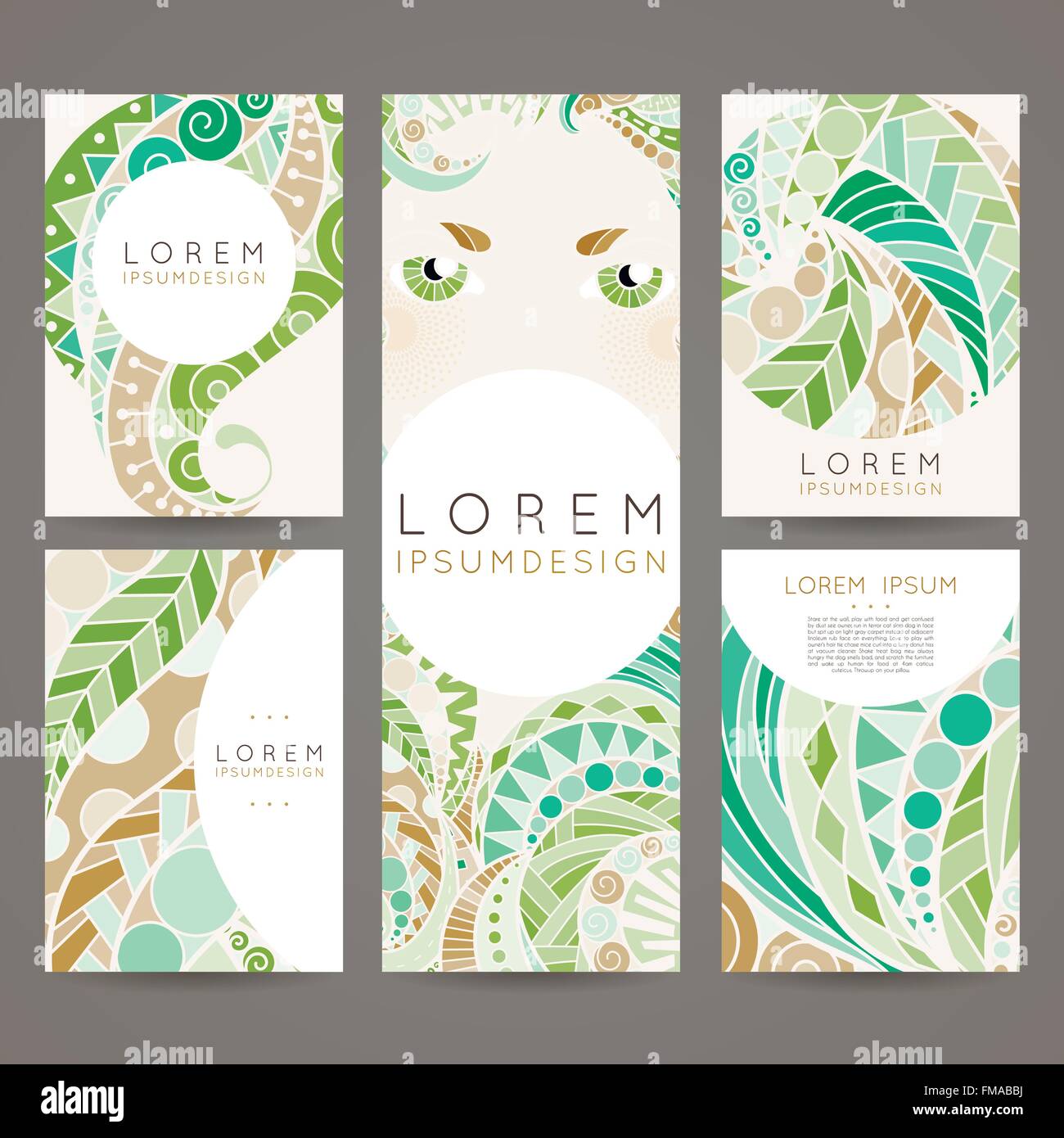Set of vector design templates. Brochures in random colorful style ...