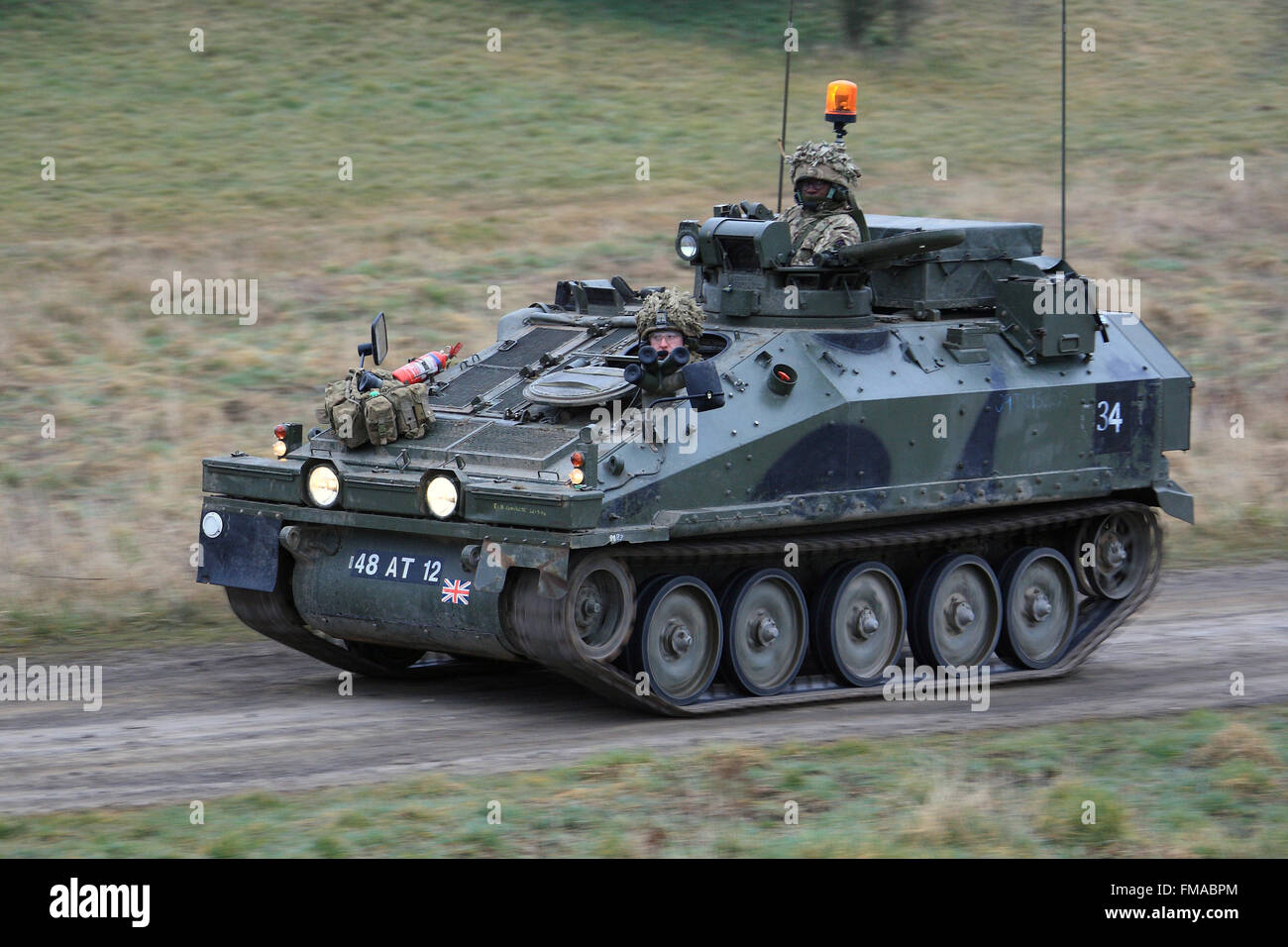 CVRT Spartan command vehicle moving at speed Stock Photo: 98573740 - Alamy