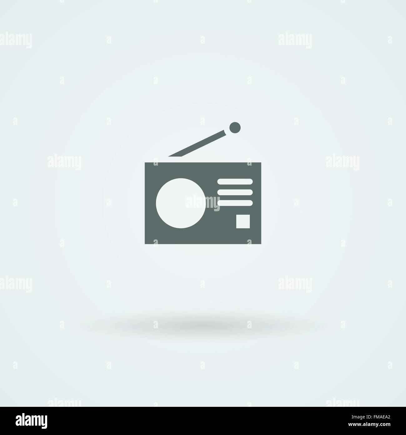 Minimalistic Vector icons with a vintage radio Stock Vector Image & Art ...