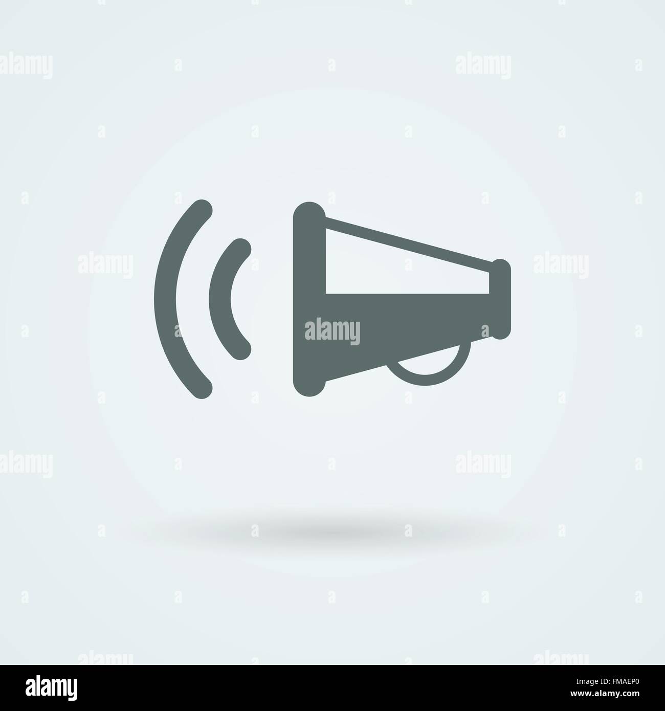 Simple, minimalist icon with a picture of a megaphone Stock Vector ...