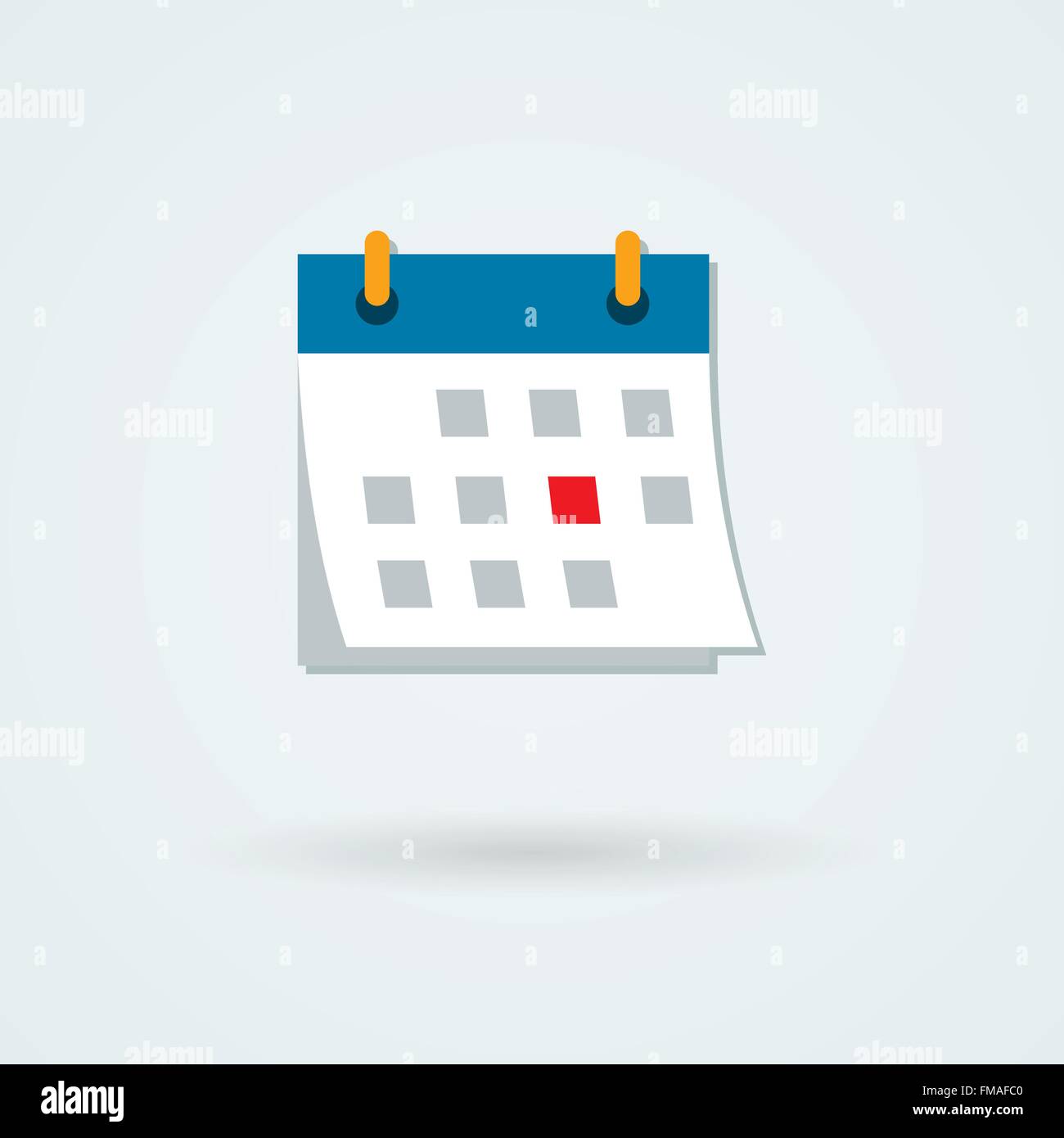 Vector calendar icon. Illustration. Simple flat design style Stock ...
