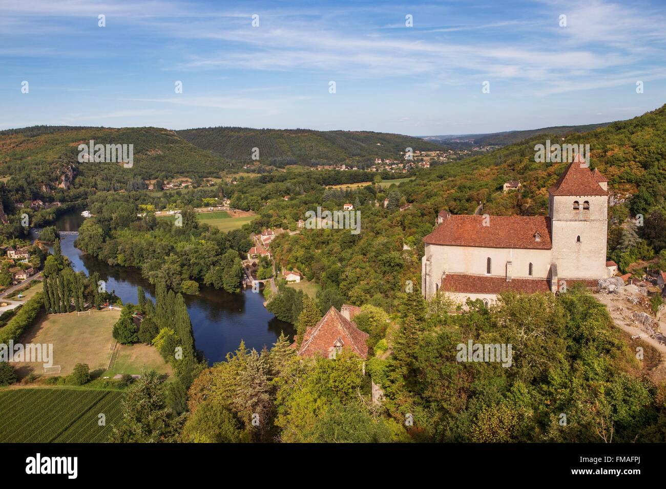 France, Lot, Saint Cirq Lapopie, labelled Les Plus Beaux Villages de ...