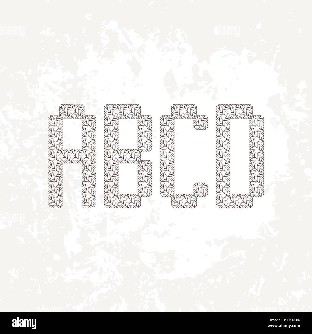 Embroidered alphabet Stock Vector Images - Alamy