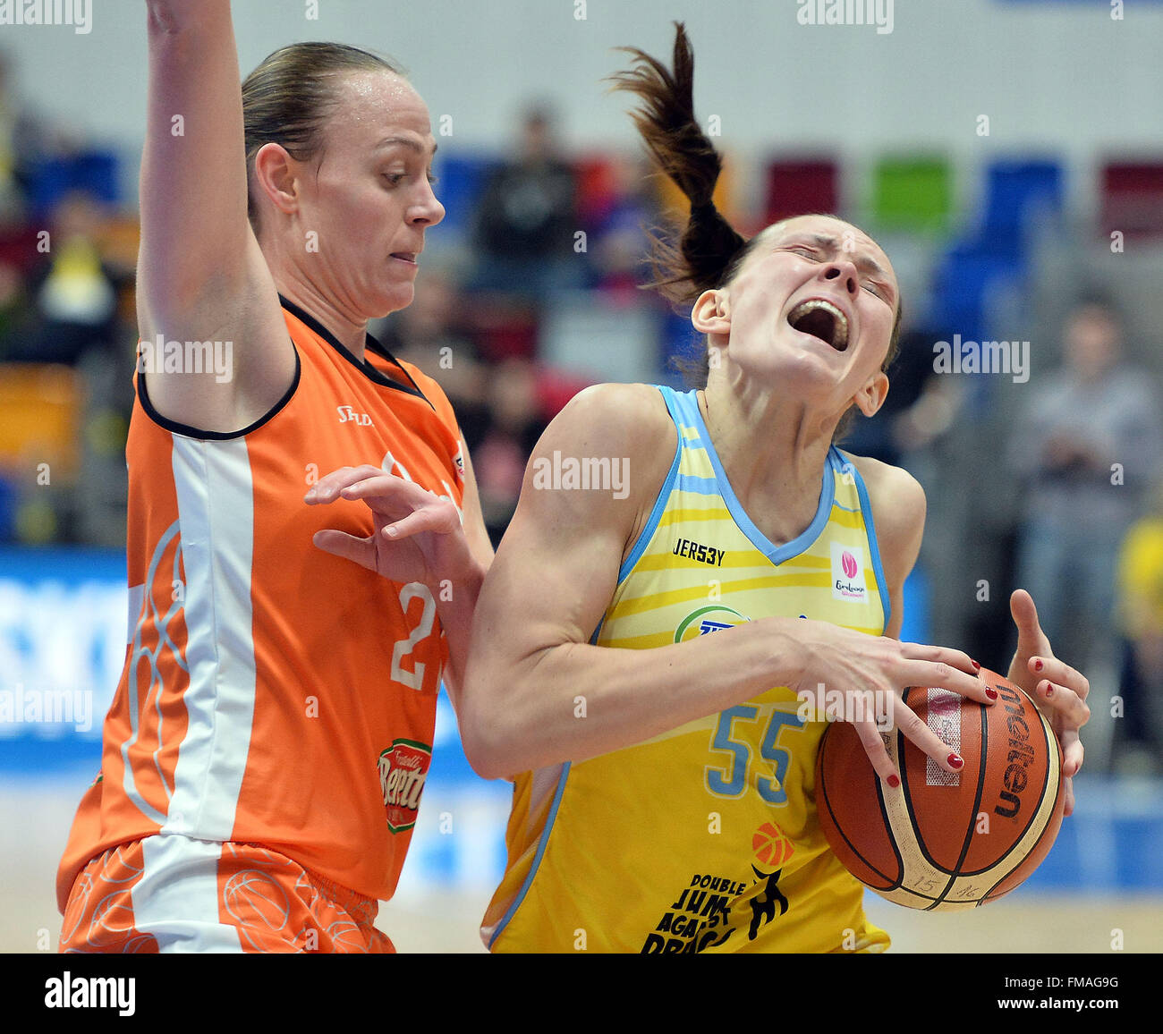 Prague, Czech Republic. 11th Mar, 2016. From left: Kathrin Ress of ...