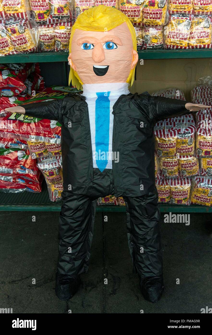 Los Angeles, California, USA. 11th Mar, 2016. A DONALD TRUMP pinata, a ...