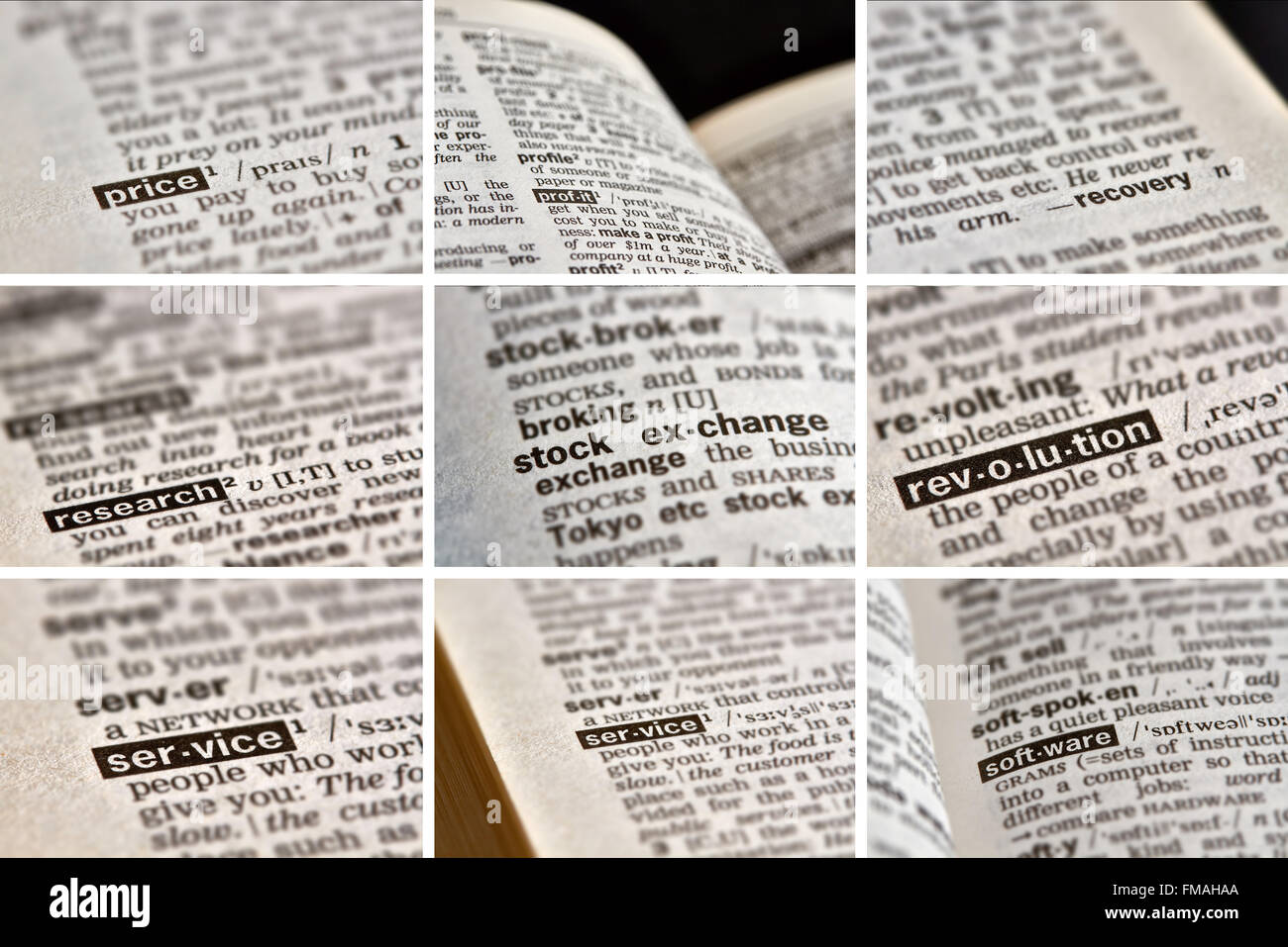 Business Finance Words in Dictionary Stock Photo - Alamy