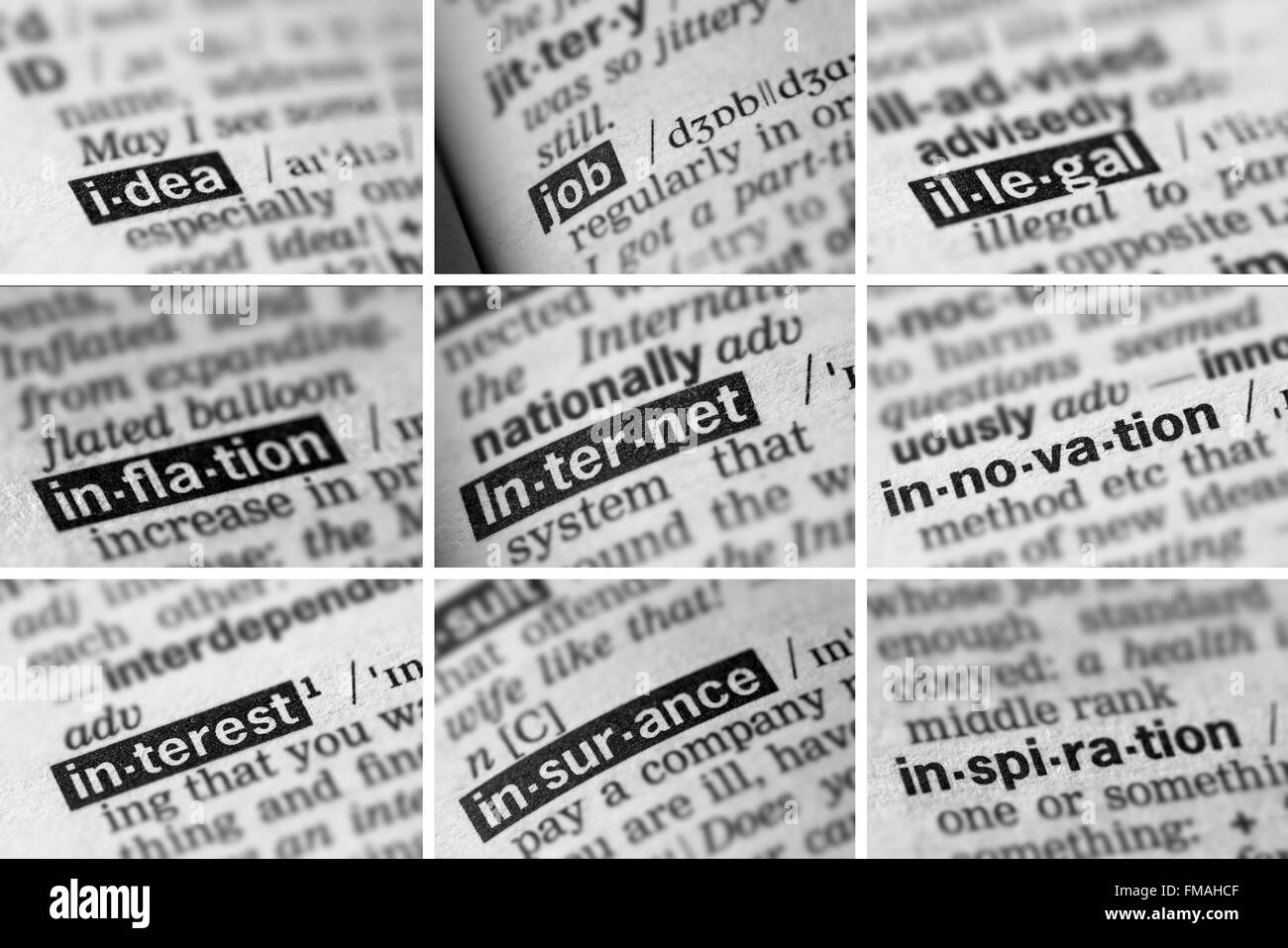 Business Finance Words in Dictionary Stock Photo - Alamy