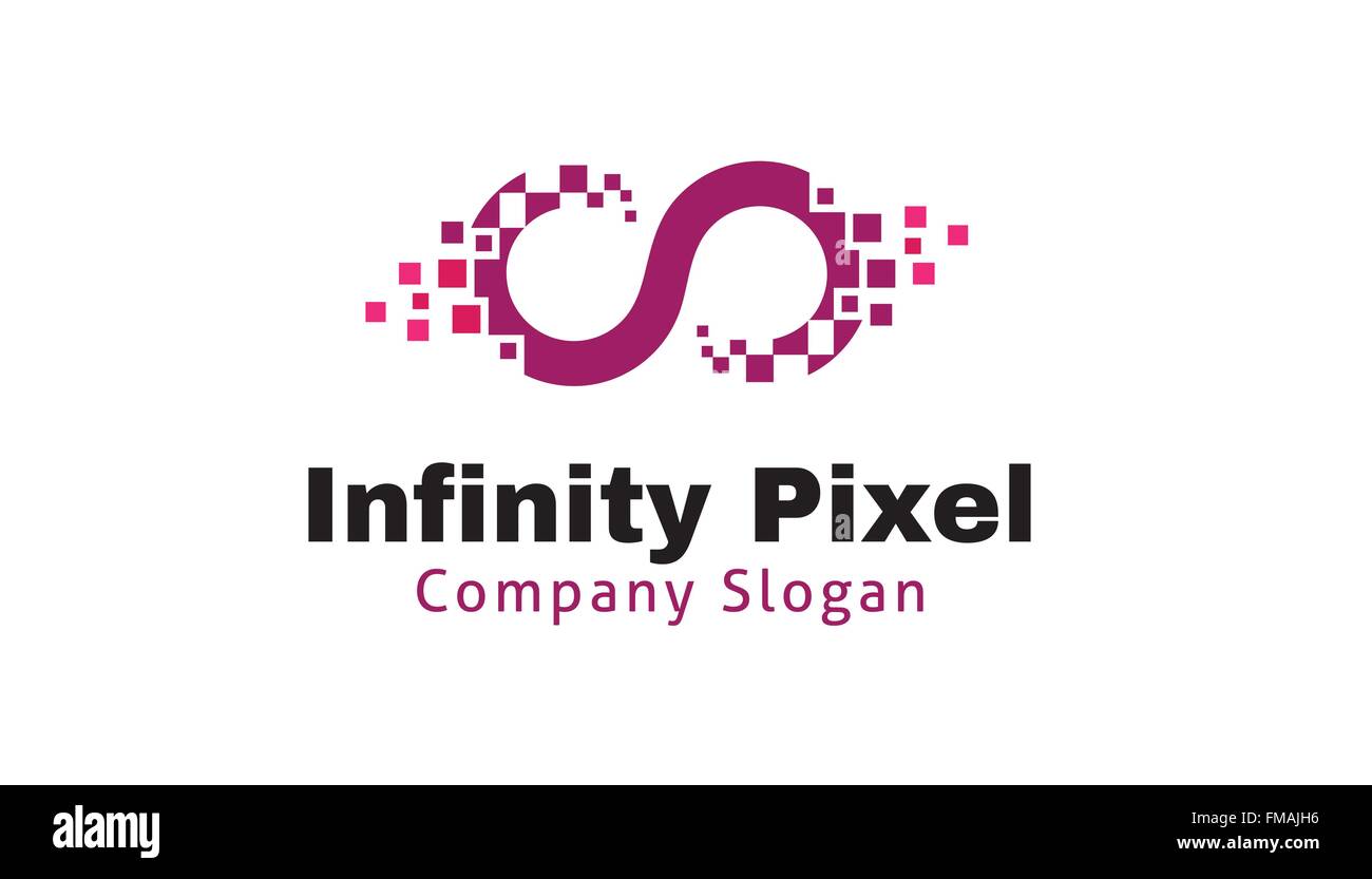 Infinity Pixel Design Illustration Stock Vector Image & Art - Alamy