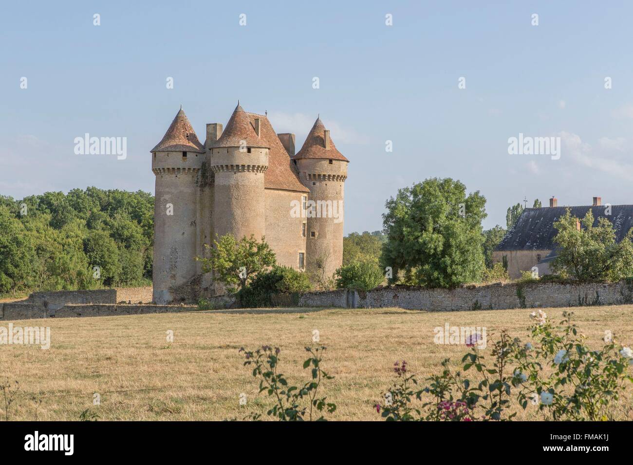 France, Indre, Sarzay castle Stock Photo - Alamy