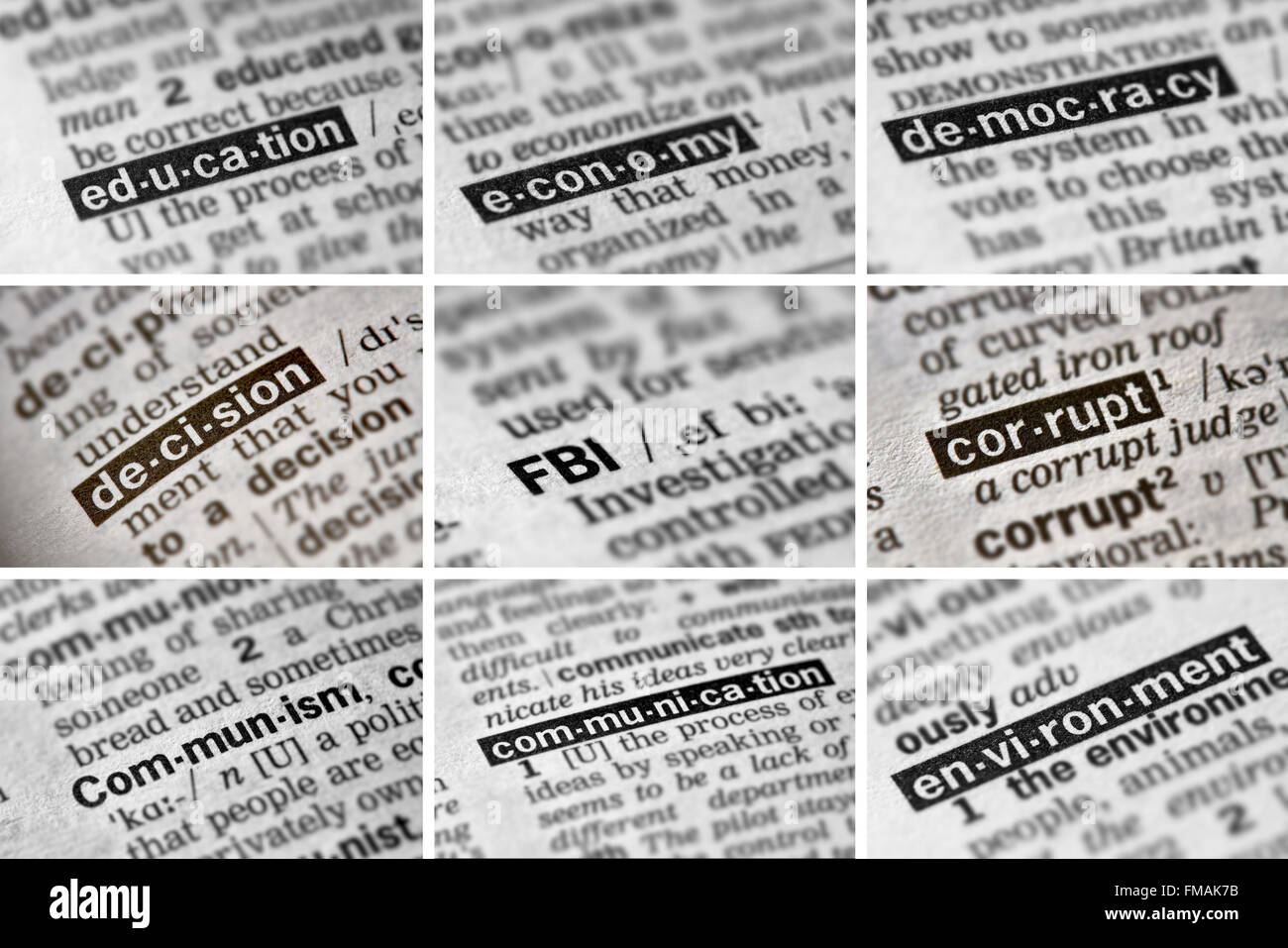 Politics Words in Dictionary Stock Photo - Alamy