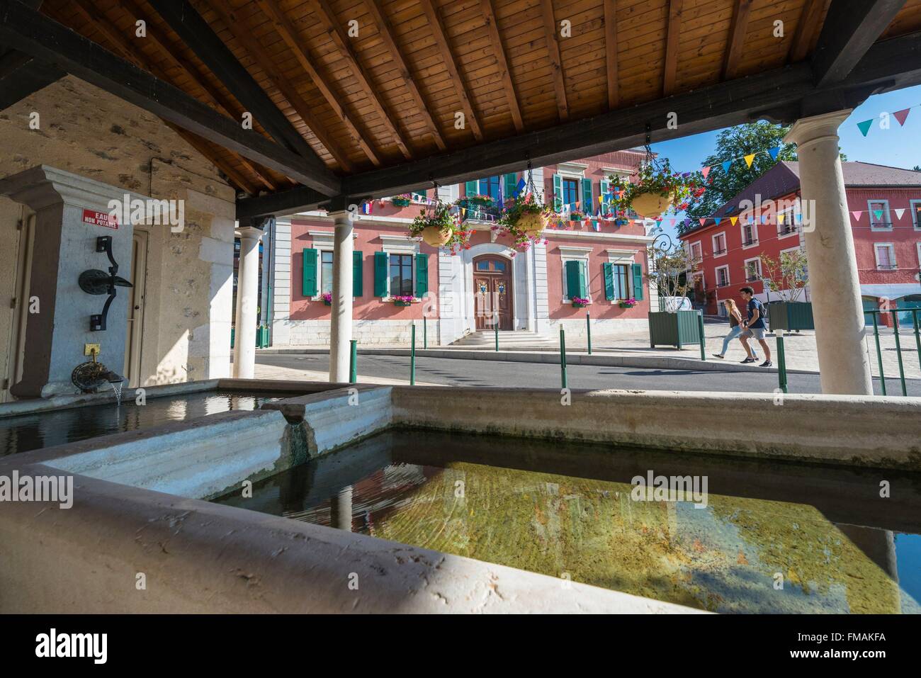 France, Ain, Pays de Gex, city of Gex, the 17th century wash house and ...