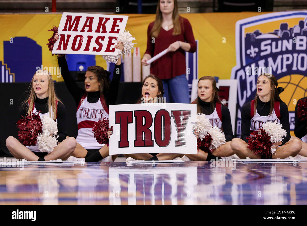 New Orleans, LA, USA. 11th Mar, 2016. Troy Trojans cheerleaders ...