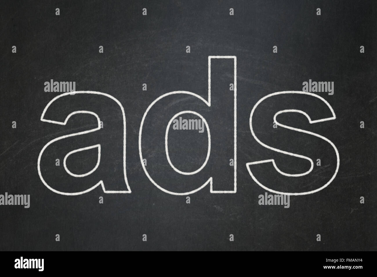 Advertising concept: Ads on chalkboard background Stock Photo - Alamy