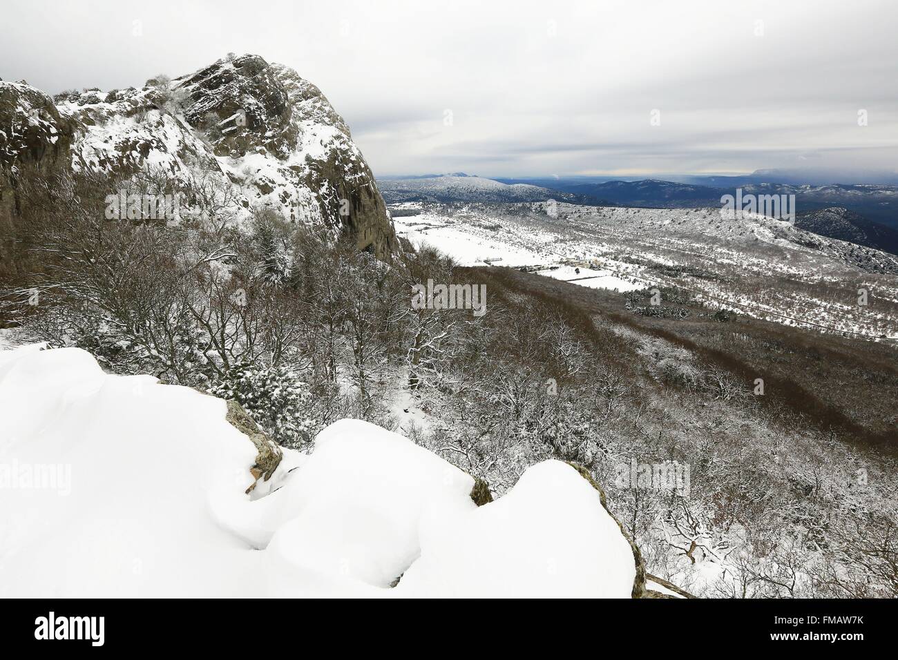France, Var, Provence Verte, La Sainte Baume Massif, the peak Saint ...