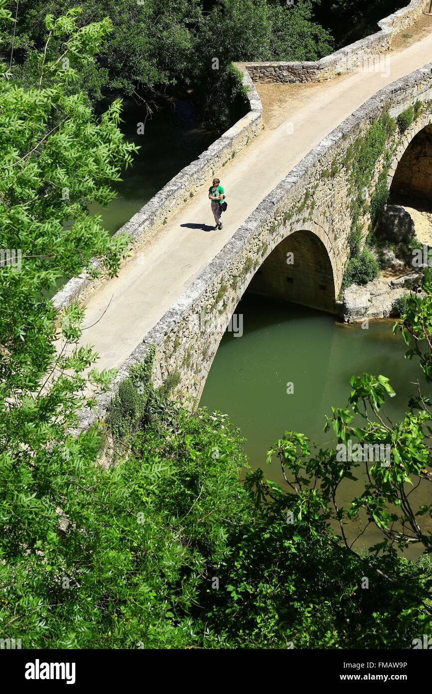France, Var, Provence Verte, Entrecasteaux, the Saint Catherine bridge ...