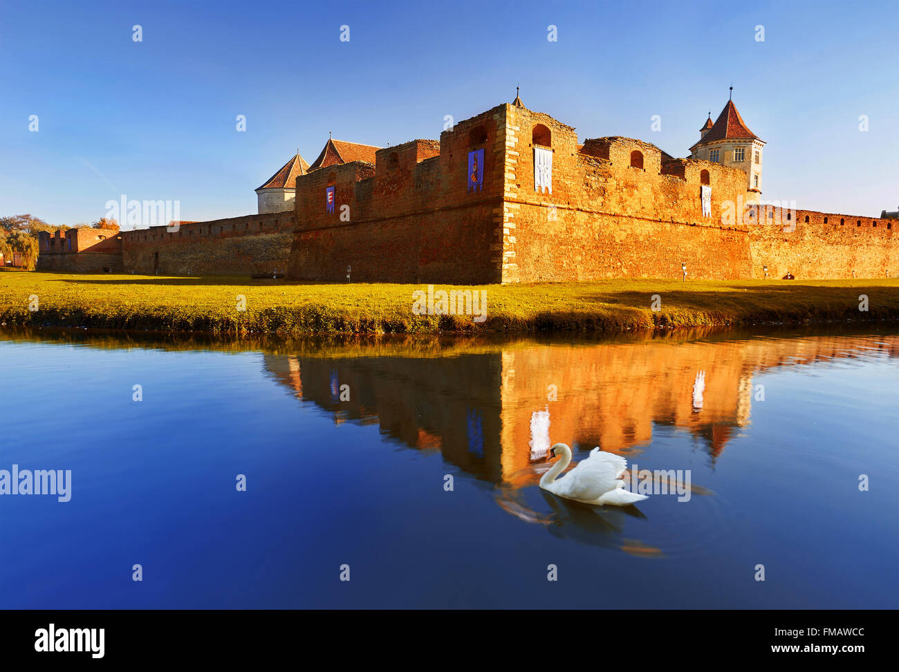 Fagaras Medieval Fortified Fortress in Transylvania, Romania Stock ...