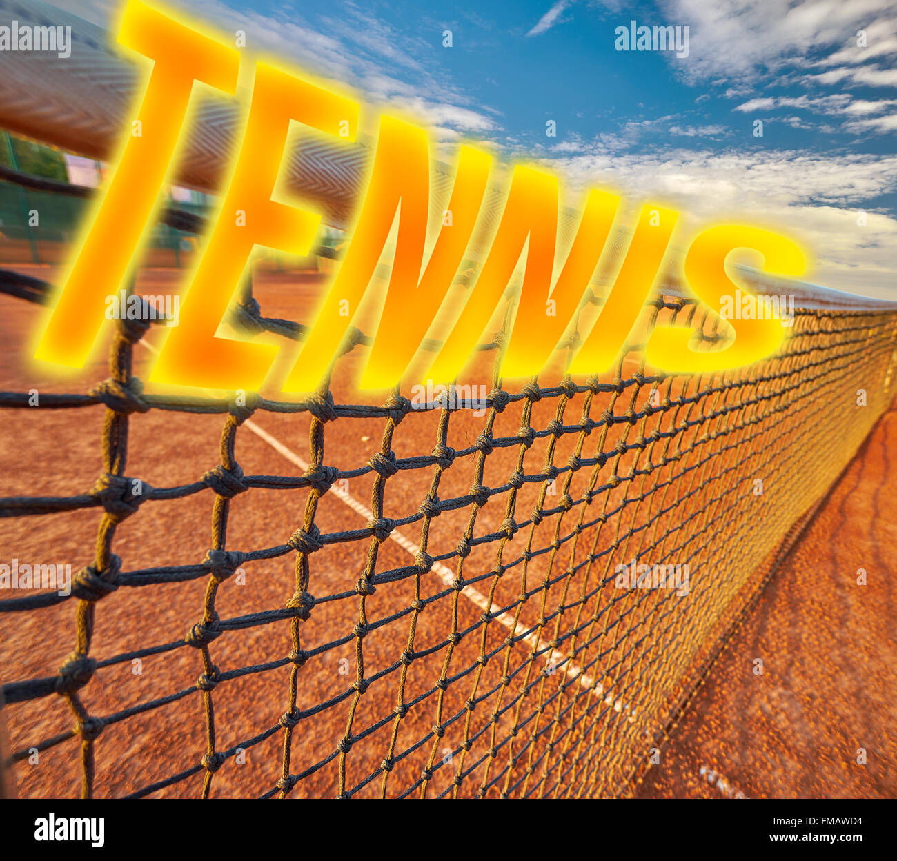 Tennis Text on Grid Background Stock Photo - Alamy