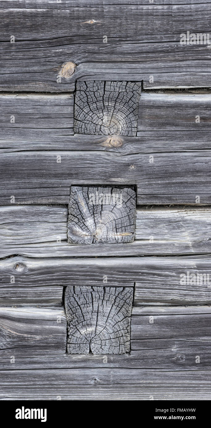 Old gray wood wall pattern. Wooden house texture. Estonian culture ...
