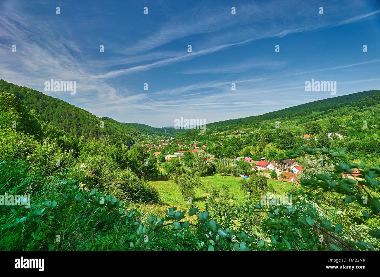 Countryside Landscape in Valiug, Romania Stock Photo - Alamy
