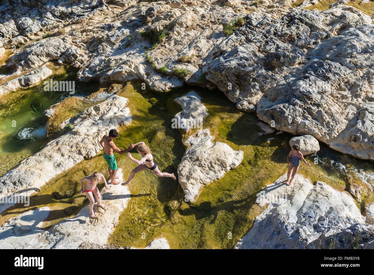 France, Aude, Cathare Country, Galamus Gorges between Aude and Pyrenees ...