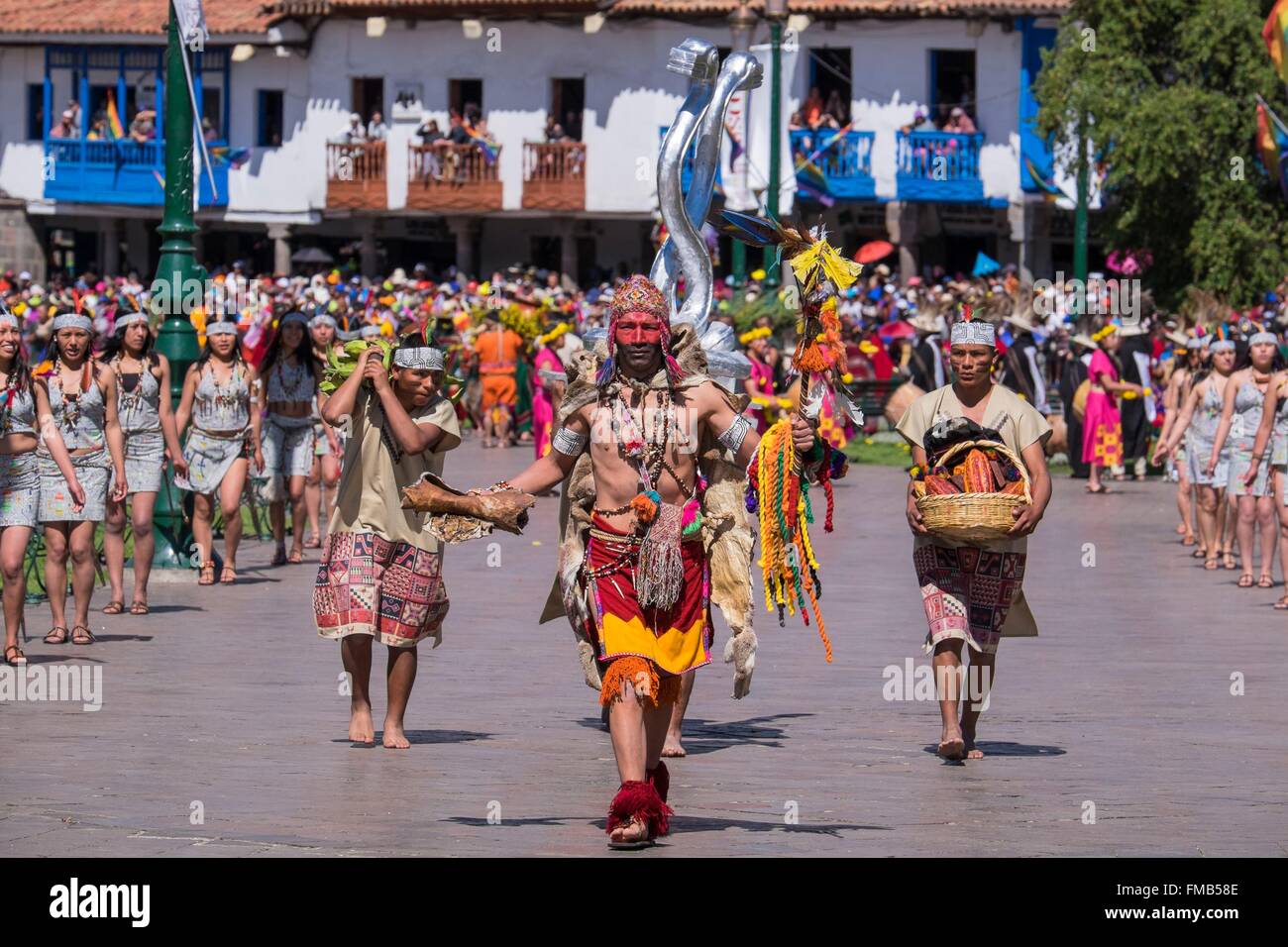 Peru, Cusco Province, Cusco, listed as World Heritage by UNESCO, Inti ...