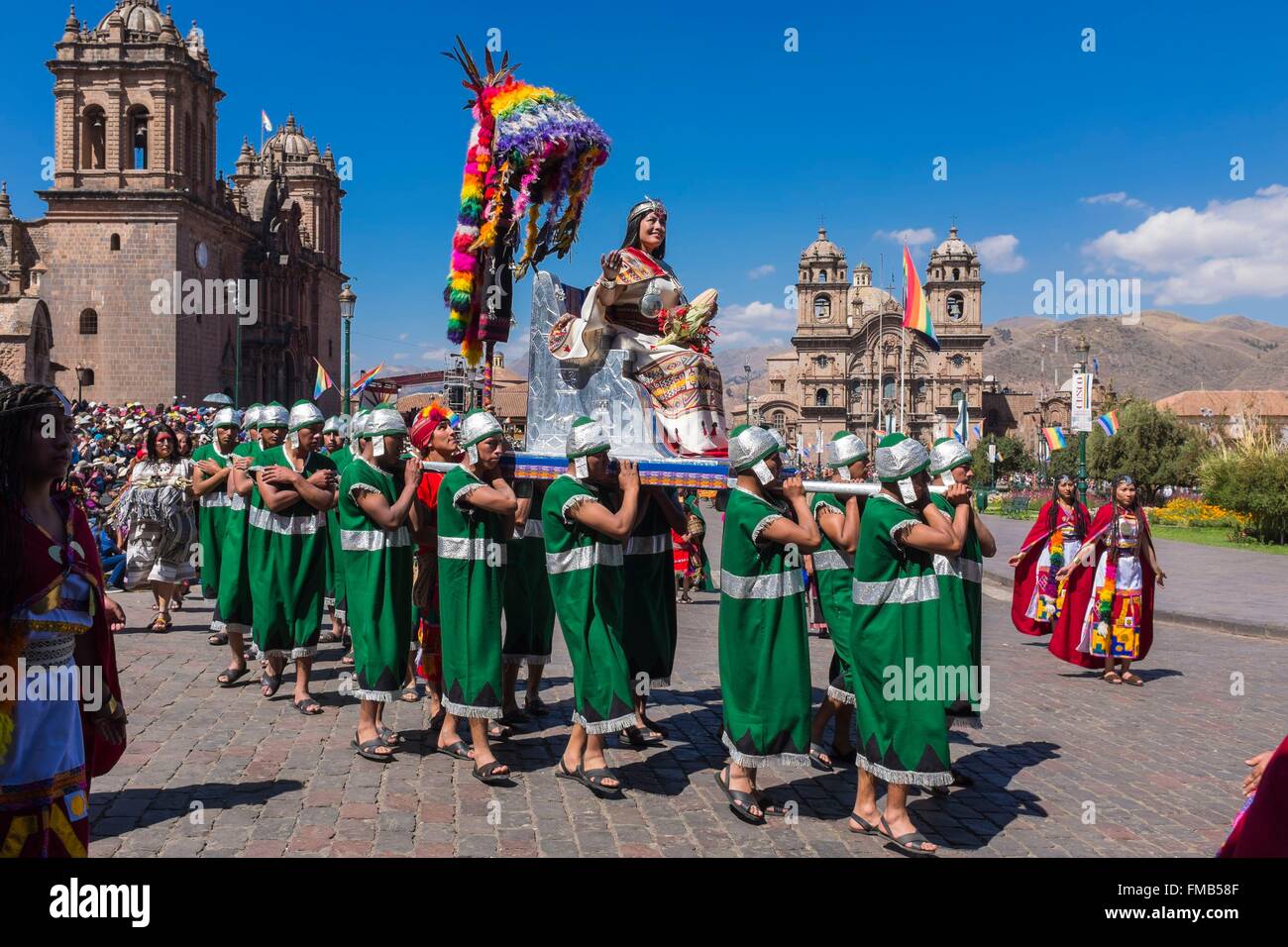 Peru, Cusco Province, Cusco, listed as World Heritage by UNESCO, Inti ...