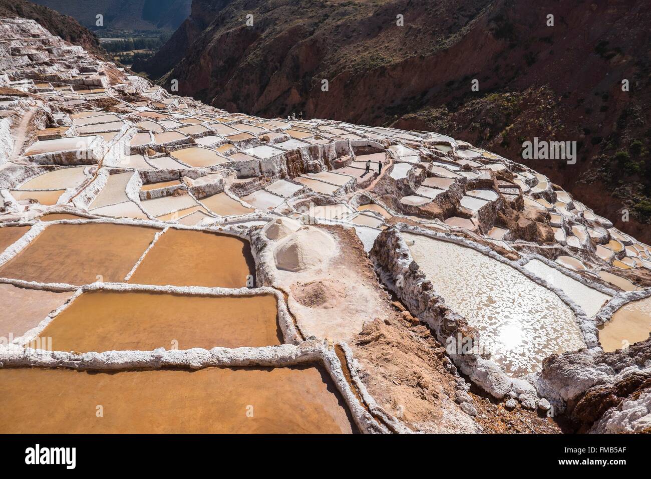 Peru, Cusco Province, Incas Sacred Valley, Maras, salt marshes in ...