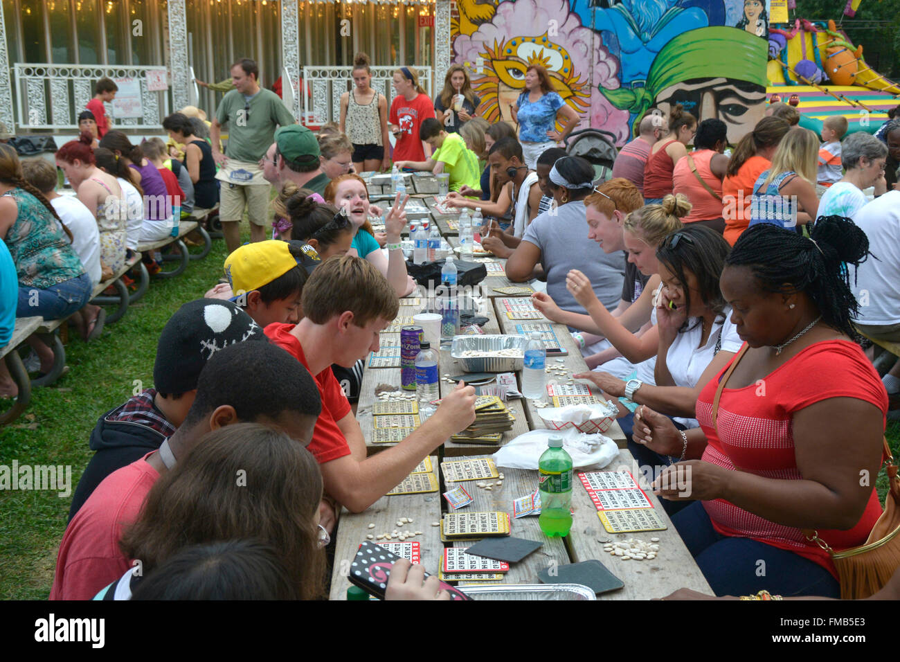 outdoor bingo game Stock Photo - Alamy