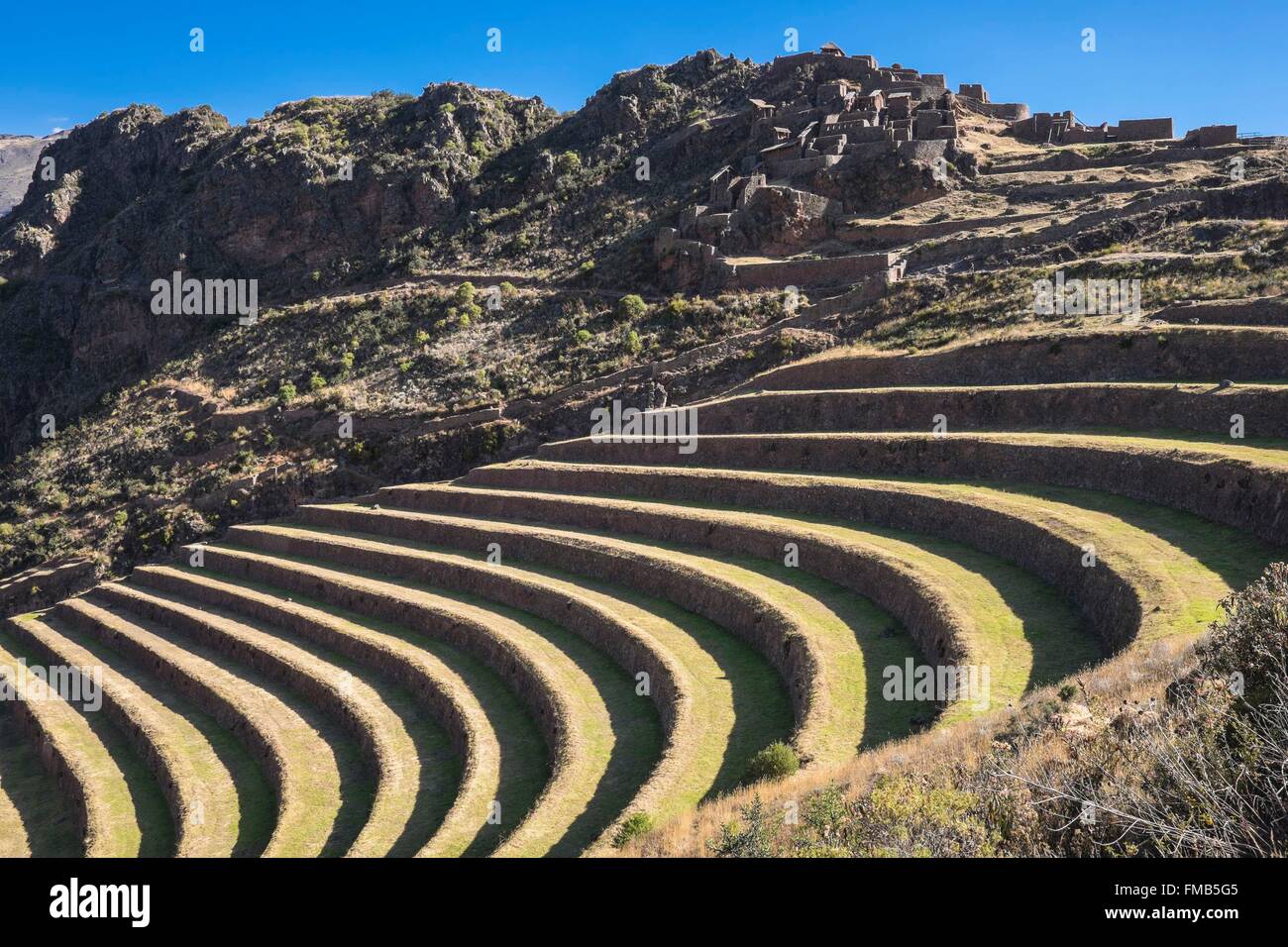 Peru, Cusco Province, Incas Sacred Valley, Pisac, inca archeological ...