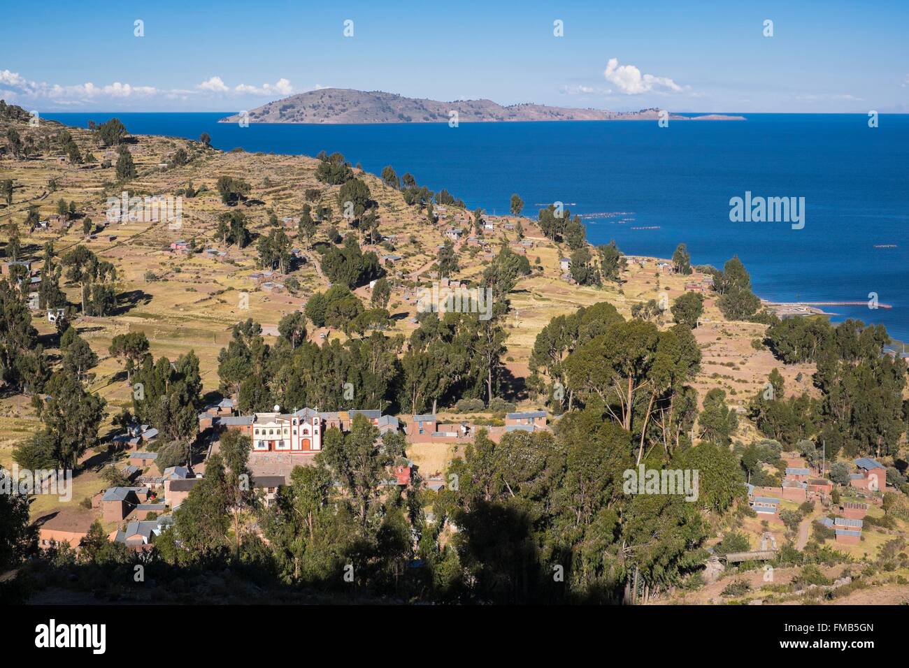 Peru, Puno Province, Titicaca lake, Capachica peninsula, Llachon ...