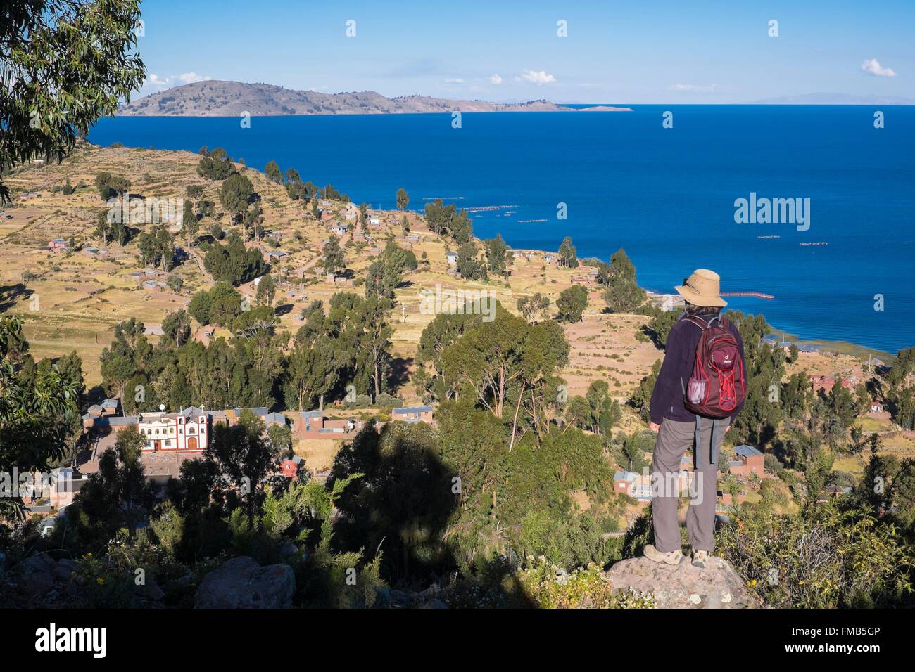 Peru, Puno Province, Titicaca lake, Capachica peninsula, Llachon ...