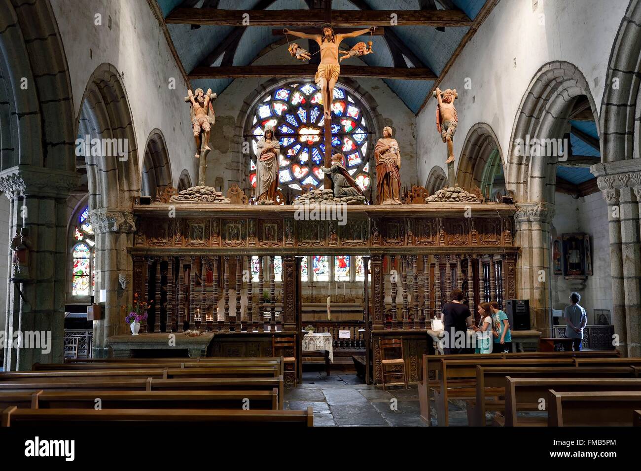 France, Finistere, Saint Herbot, late Gothic Chapel of St. Herbot, the ...