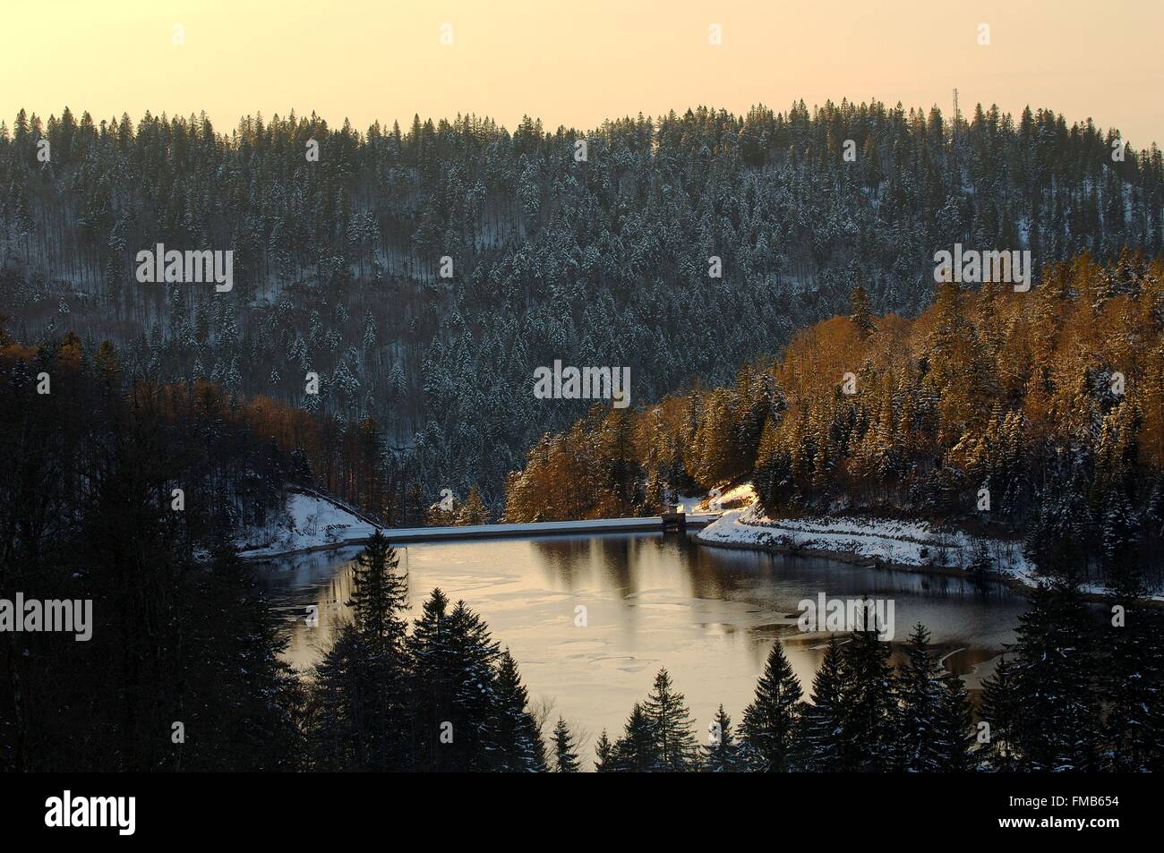 France, Vosges, water retaining of La Bresse Stock Photo - Alamy