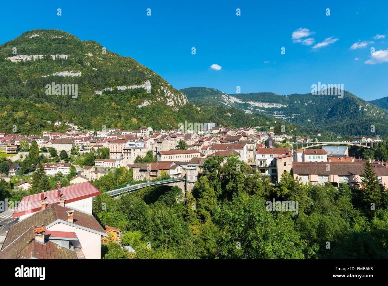 France, Jura, Saint Claude in the heart of the Haut Jura Regional ...
