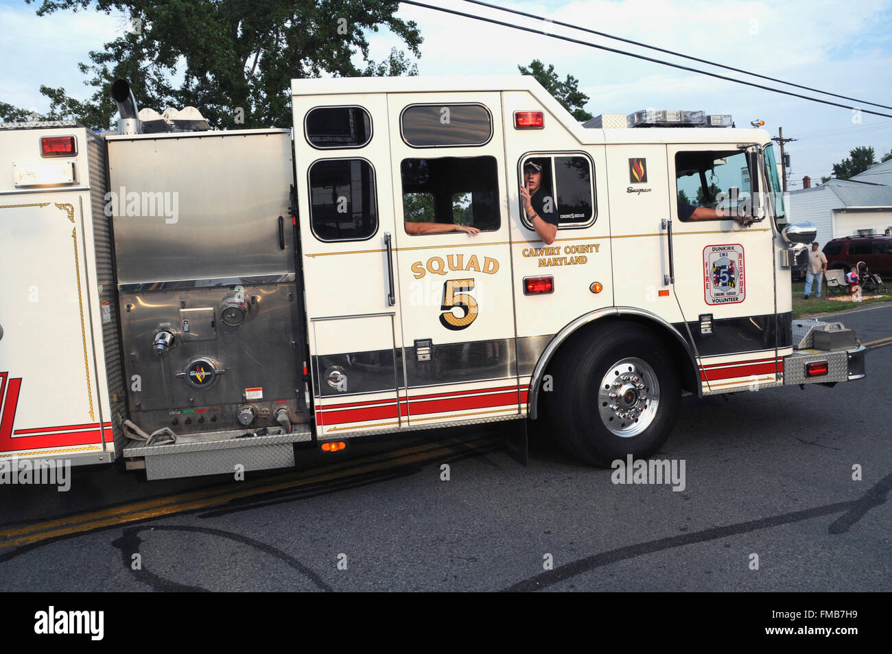 Fire truck responding call hi-res stock photography and images - Alamy