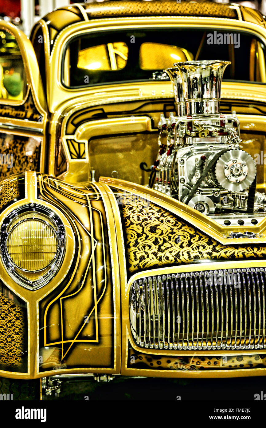 Yellow Paint pattern World of Wheels Auto Show Chicago Illinois Stock ...