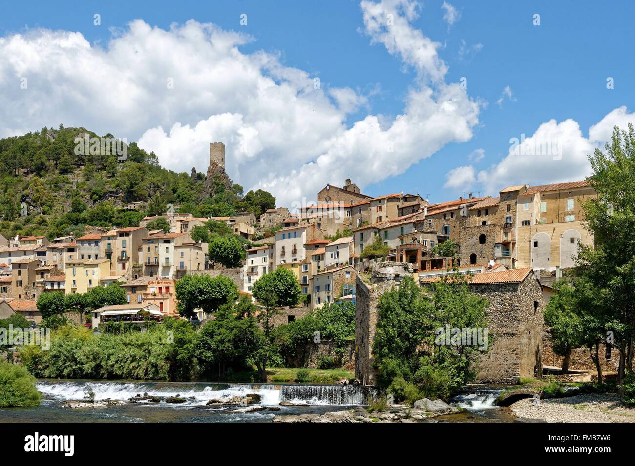 France herault roquebrun village orb hi-res stock photography and images - Alamy