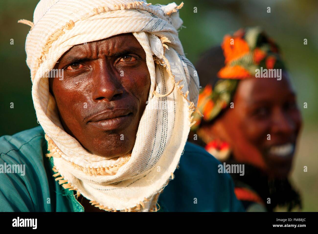Senegal, Sahel, Ferlo region, Widou Thiengoly, Portrait of Peul Stock ...