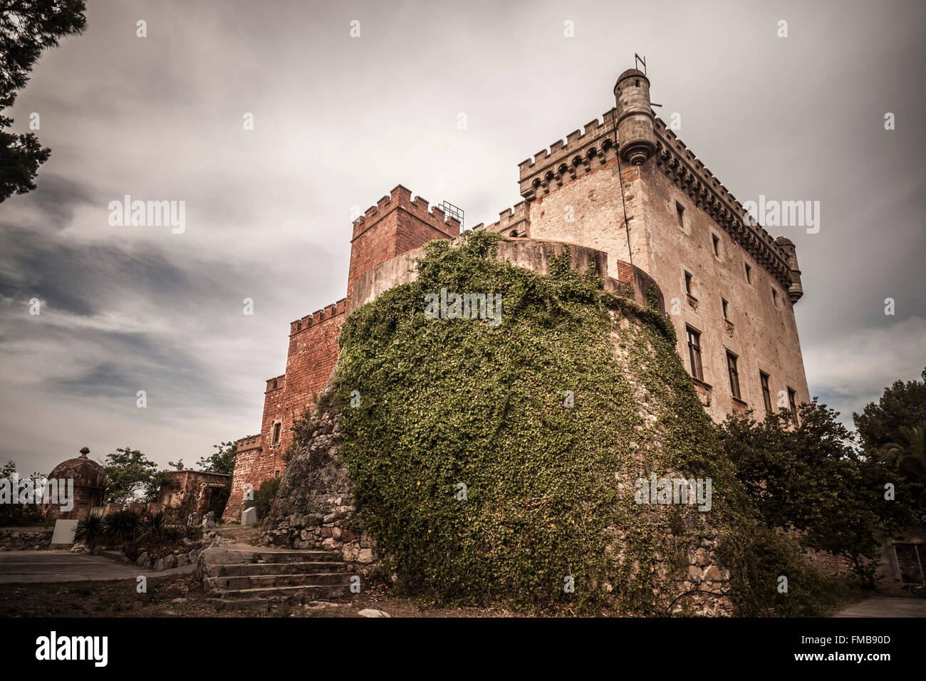Castle of Castelldefels, Catalonia, Spain Stock Photo - Alamy