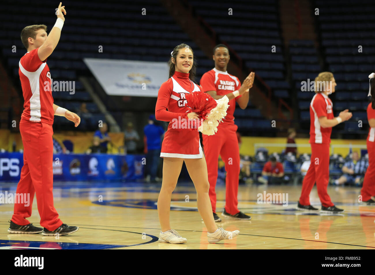 New Orleans, Louisiana, USA. 11th Mar, 2016. Ragin Cajuns cheerleaders ...