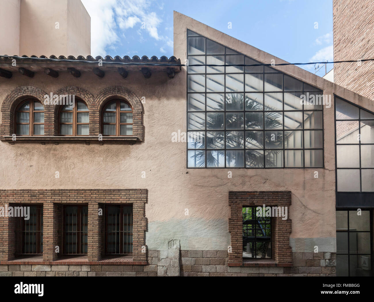Facade buildings in Cornellà de Llobregat,Catalonia,Spain Stock Photo ...