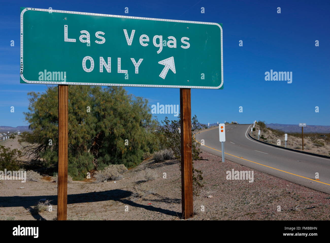 On ramp sign saying "Las Vegas Only" with a arrow pointing to ...